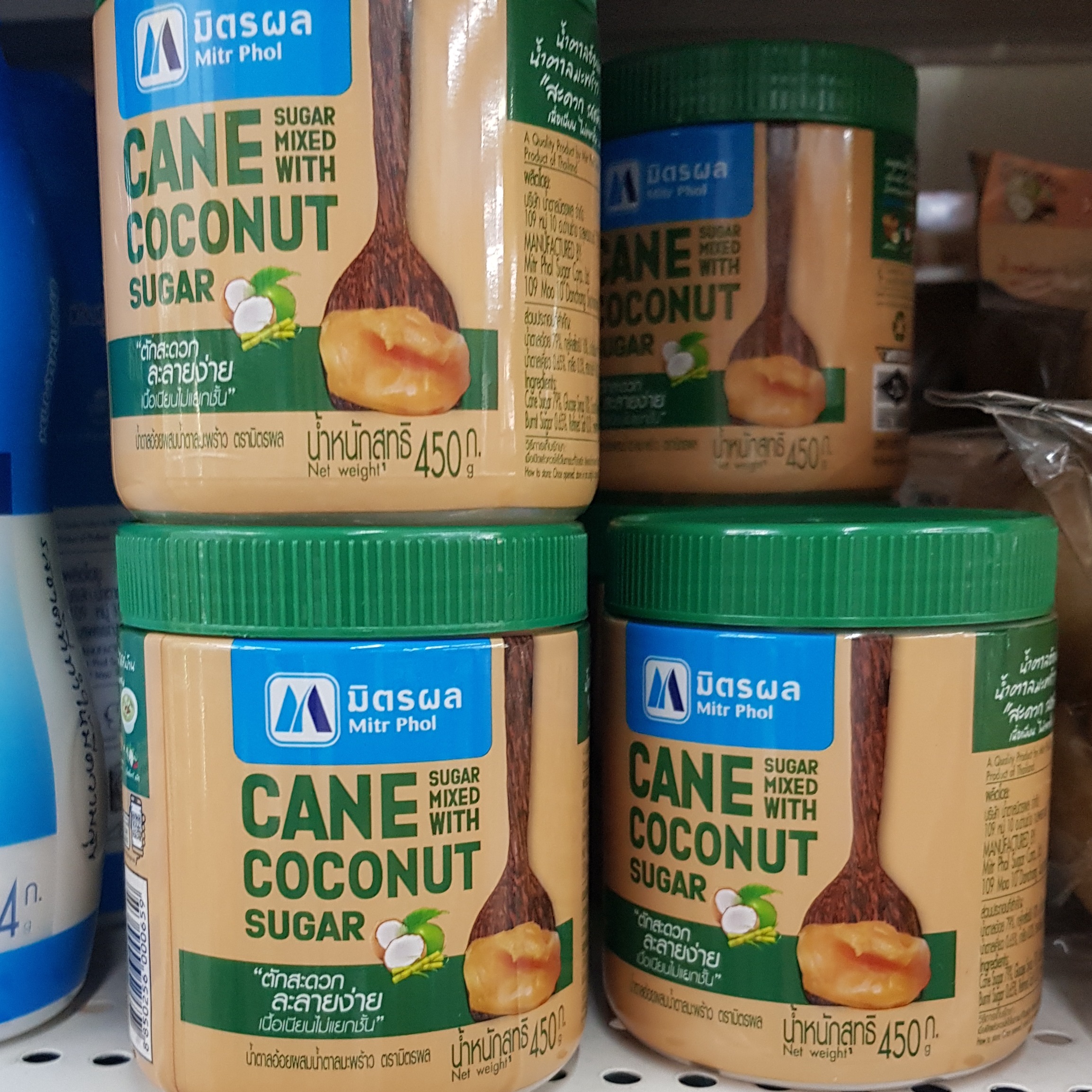 น้ำตาลอ้อย ผสม น้ำตาลมะพร้าว (น้ำตาลปี๊บ) ตรา มิตรผล CANE COCONUT SUGAR ...