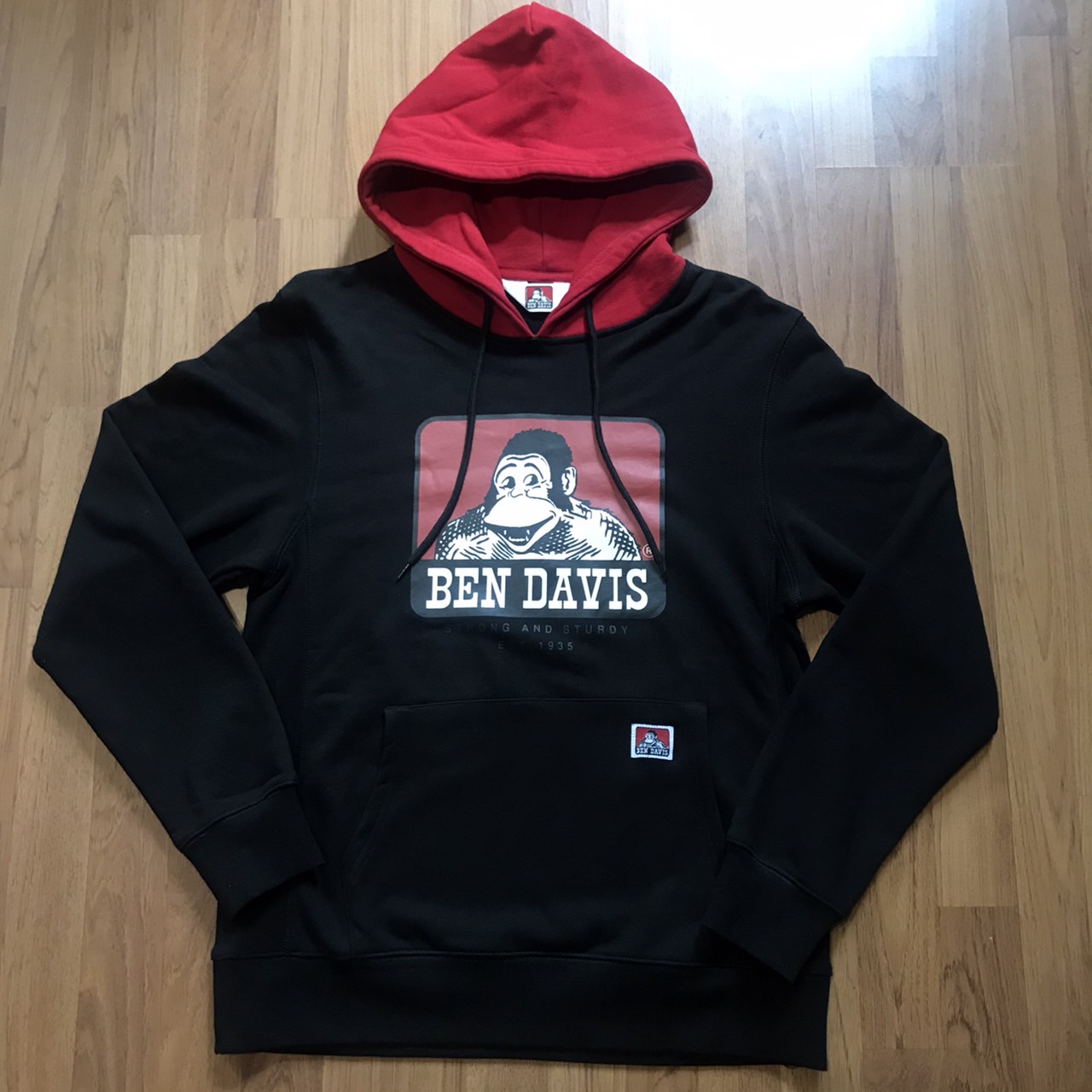 เสื้อฮู้ด Ben Davis Hoodie Gorilla Pullover Hoodie Black x Red ของแท้ ...