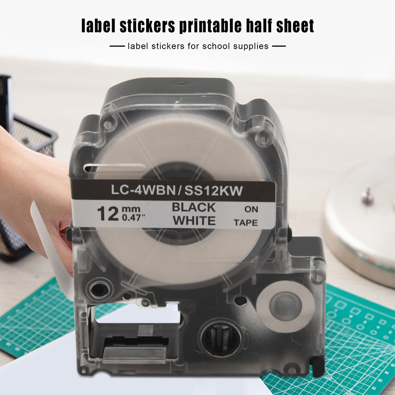 5 Pack Replace LK-4WBN LC-4WBN9(SS12KW) Label Tapes for Epson ...