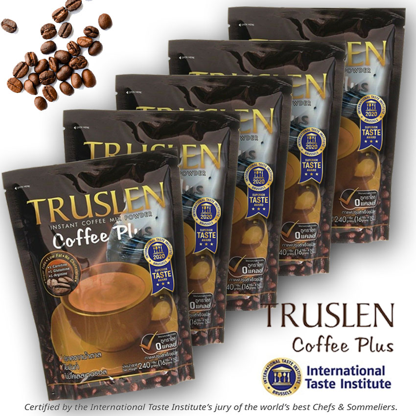 Truslen Coffee Plus ทรูสเลน คอฟฟี่ พลัส 16g/ 15 ซอง (5 ซอง) | Lazada.co.th