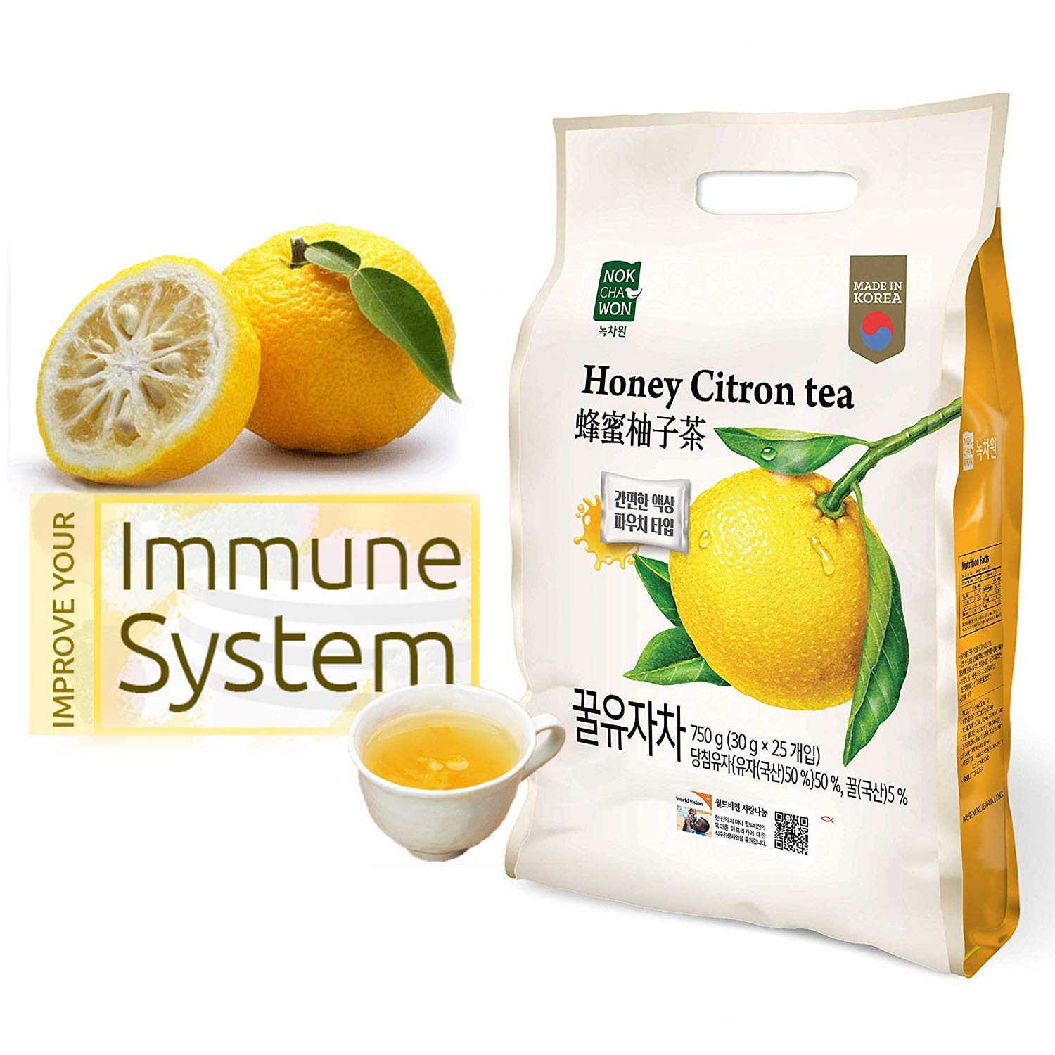 ชาส้มเกาหลีผสมน้ำผึ้ง Honey Citron Tea YUJA CHA แบ่งขาย 10 ซอง | Lazada ...