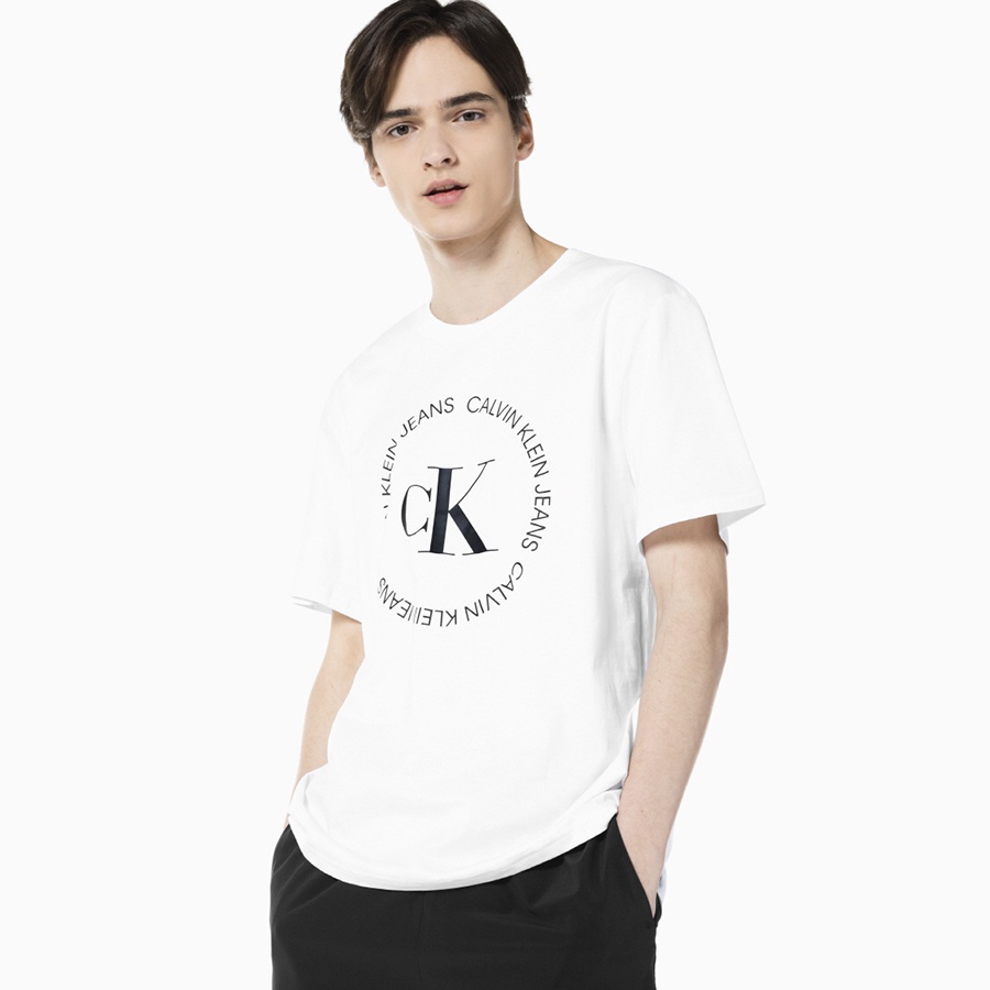 BBN Calvin Klein เสื้อยืดผู้ชาย รุ่น ZM01612 YAF สีขาว - Qoh clothes ...