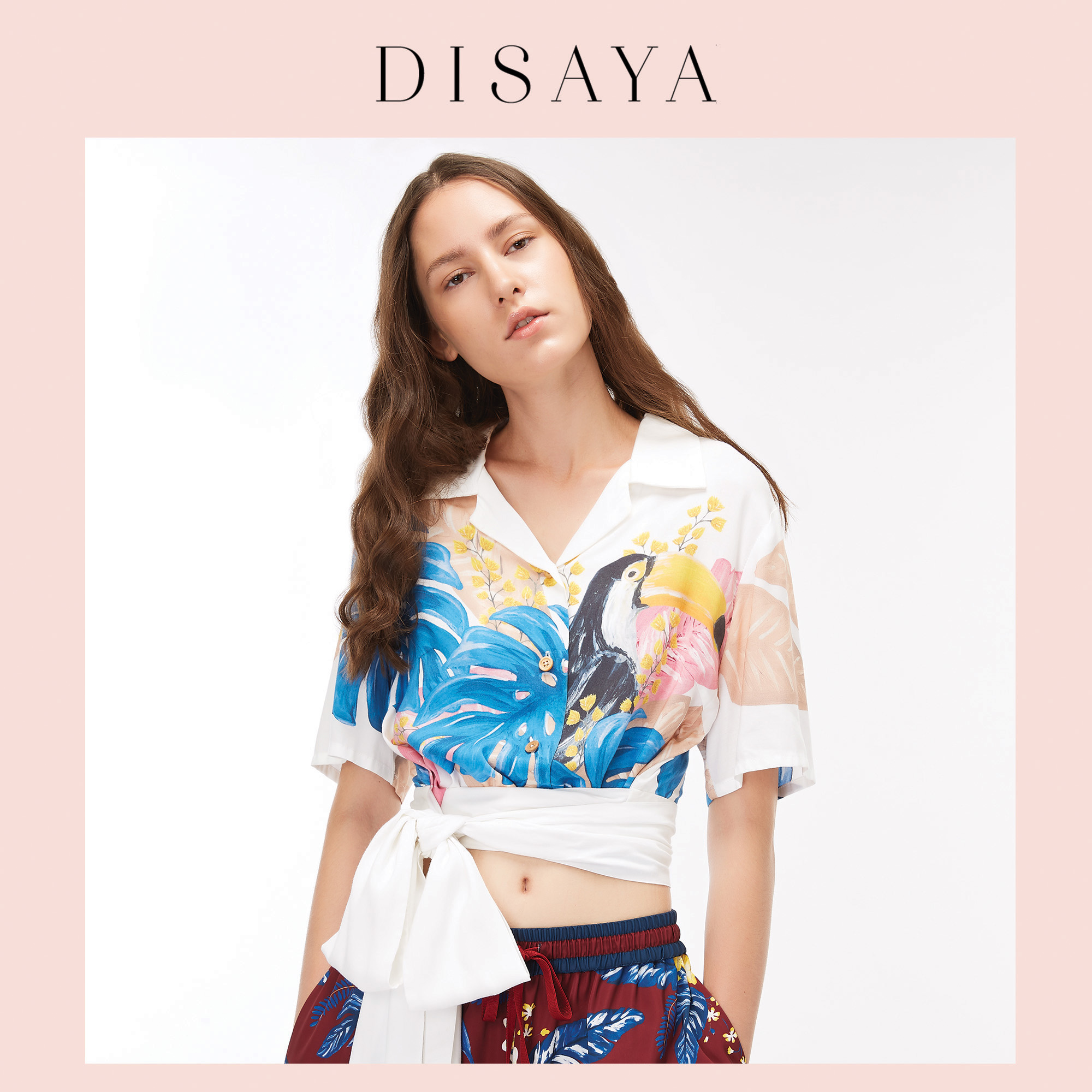 [DISAYA] - Daisy Printed Polo with Badge Embroidered Details เสื้อยืด ...
