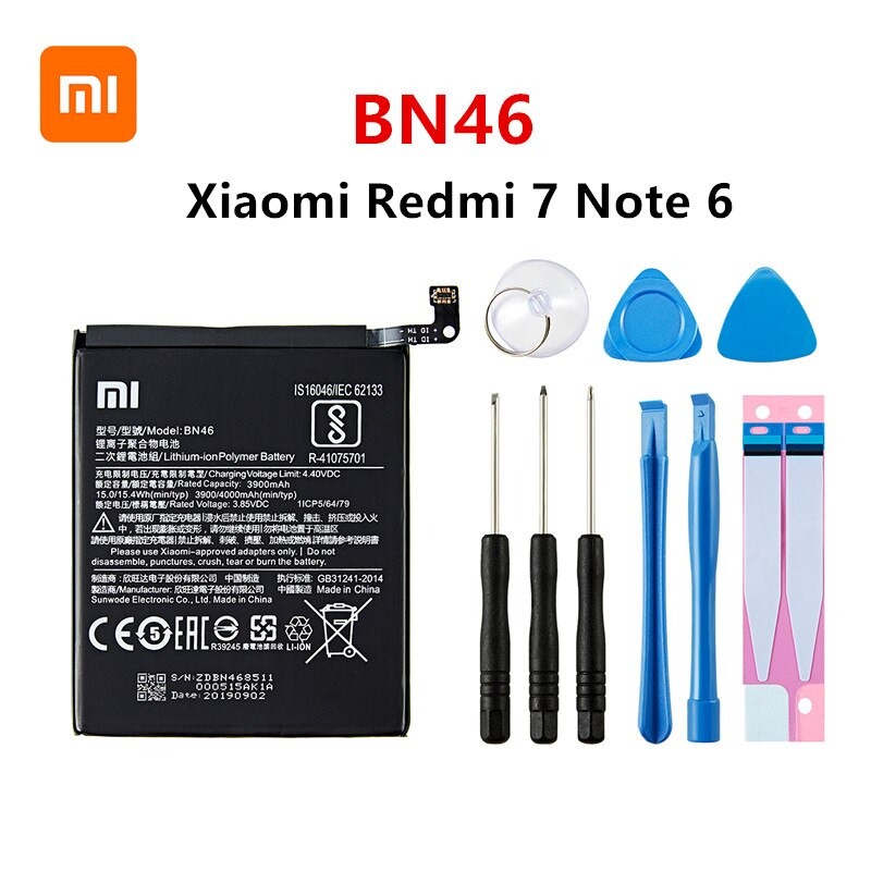 Xiaomi BN46 4000mAh แบตเตอรี่สำหรับ Xiaomi Redmi 7/mi 7/Redmi Note 6 ...