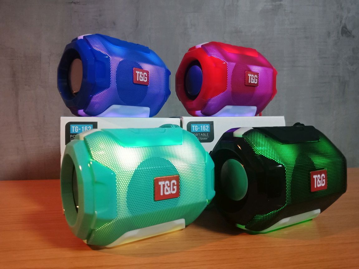 NEW Bluetooth speaker T&G TG162 มีไฟ LED ปรับไฟได้ รองรับ FM/USB ...