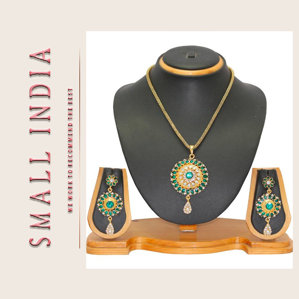 {**ส่งฟรี**} SMALL INDIA ????️ Gold Plated Necklace Set ????️ Women ...