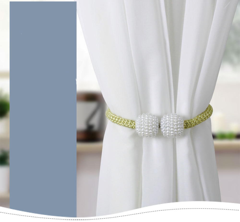 สายคล้องผ้าม่าน สายรวบผ้าม่านด้วยหัวเข็มขัดแม่เหล็ก สายรัดผ้าม่าน สาย ...