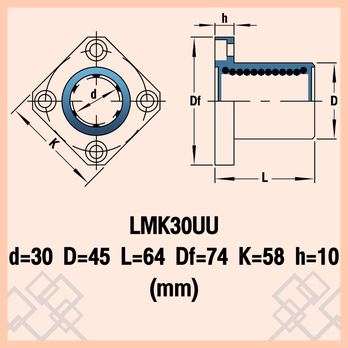 LMK20UU LMK25UU LMK30UU LMK35UU LMK40UU KMB ลิเนียร์แบริ่งสไลด์ หน้า ...