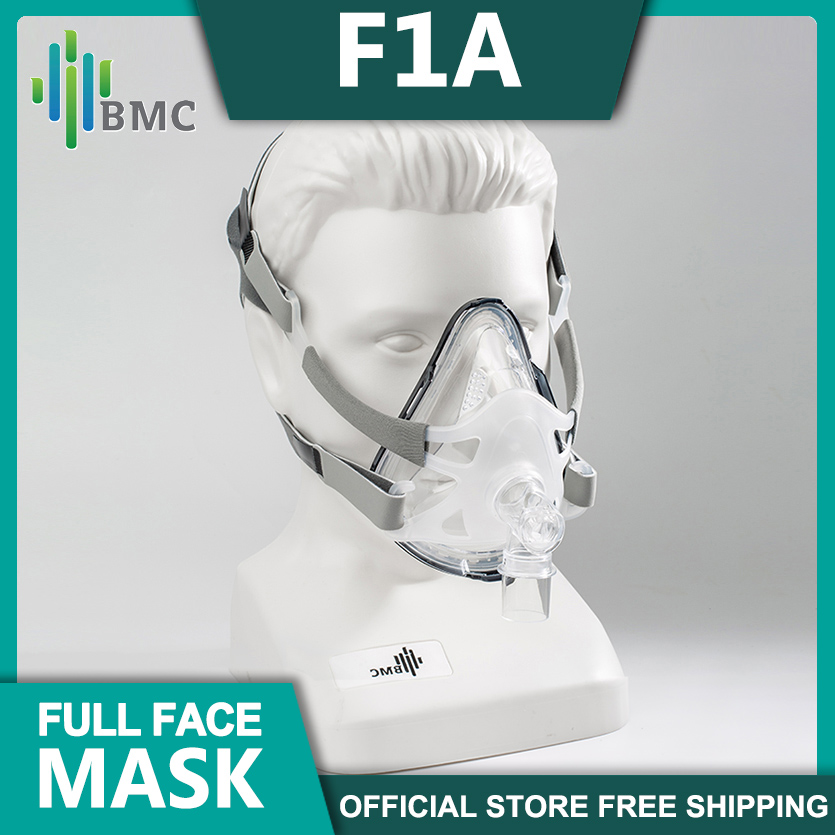 BMC F1A Full Face Mask With Headgear Clips For CPAP Auto CPAP BiPAP ...