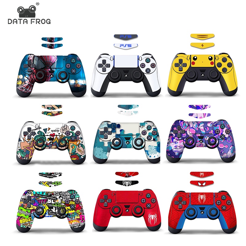 DATA FROG ฝาครอบจอยสติ๊กสติกเกอร์สำหรับ PS4 Controller ไวนิล Decal ...