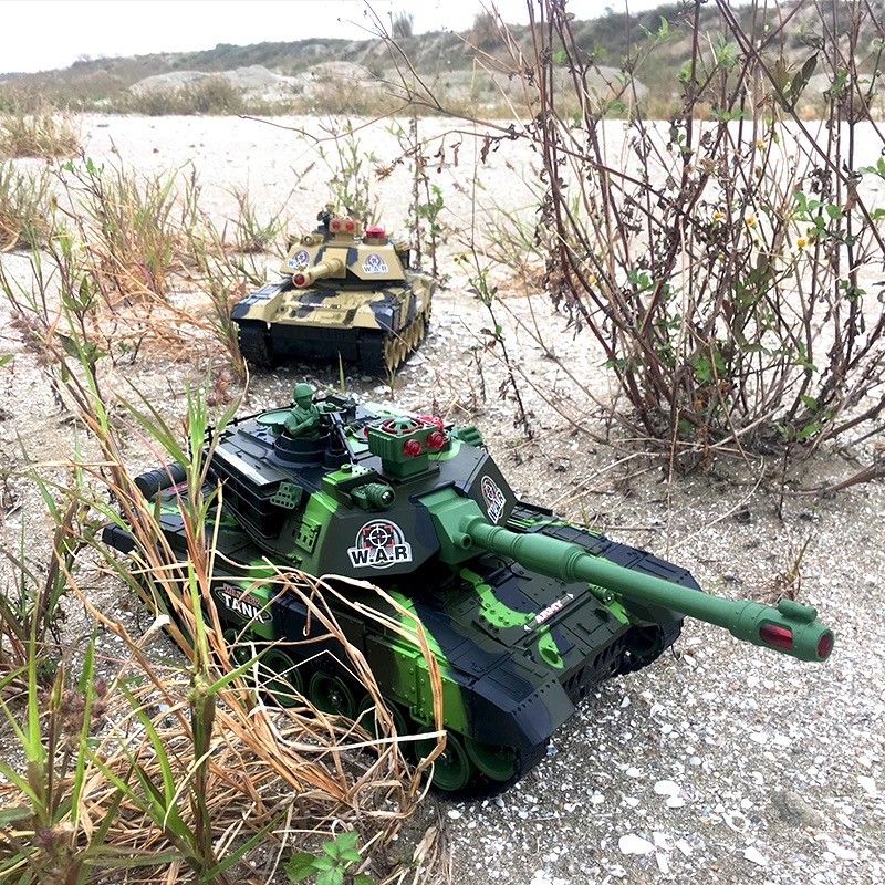 ของเล่นเด็กรถถังเด็ก rc 33ซม. รถถัง Charge Battle Launchable Off-road Tracked รีโมทคอนโทรล รถ ...