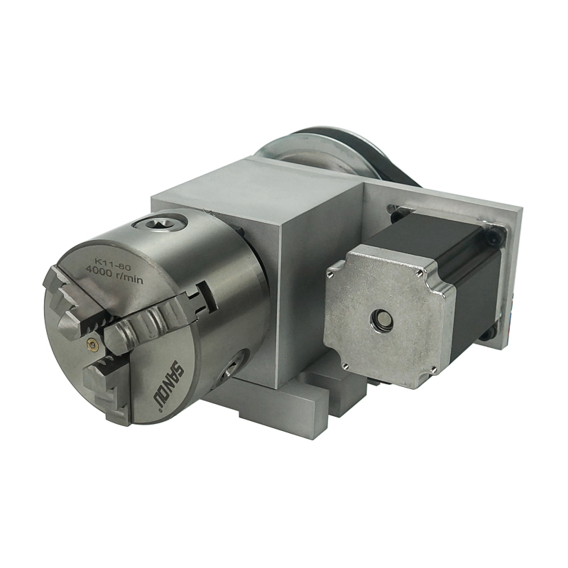 4 Jaw Chuck 65mm Rotary 4 Axis And Tailstock with 42 stepper motor for ...