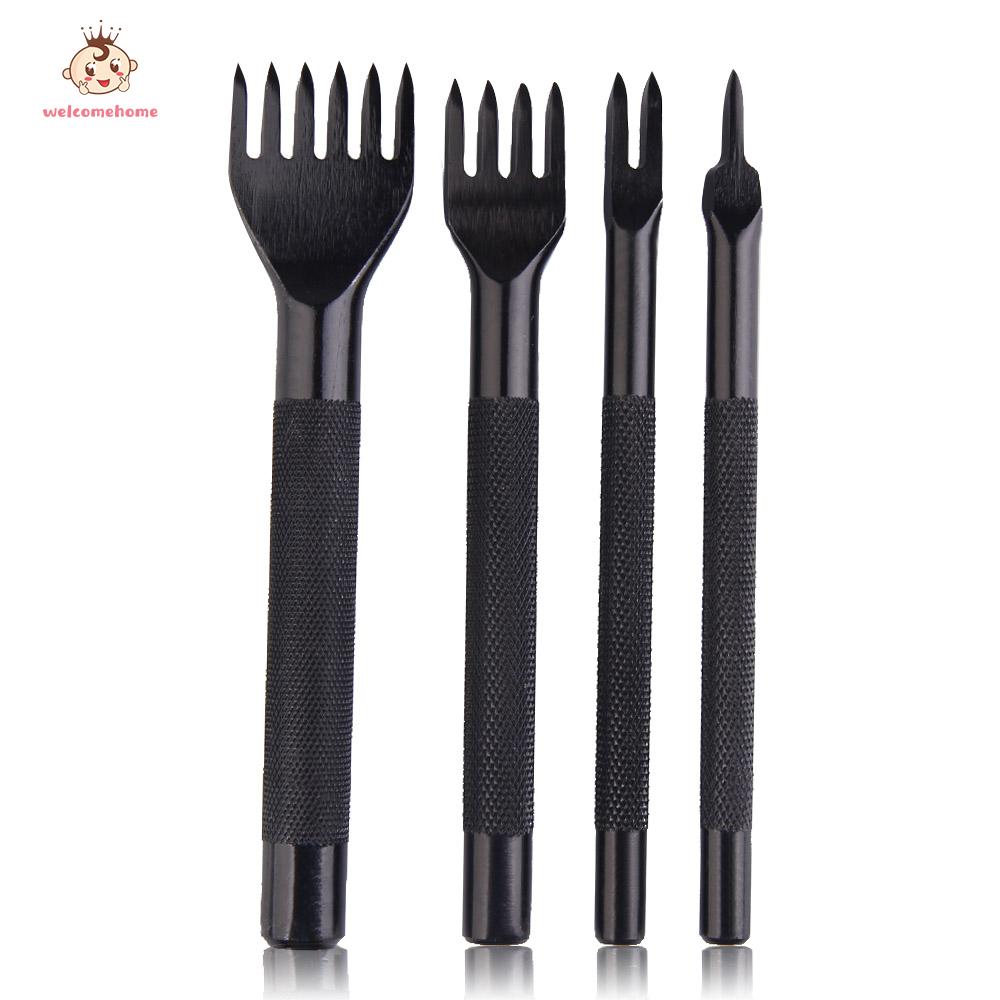 【welcomehome】4 Style Leather Craft Hole Punch Tools Diamond Point ...