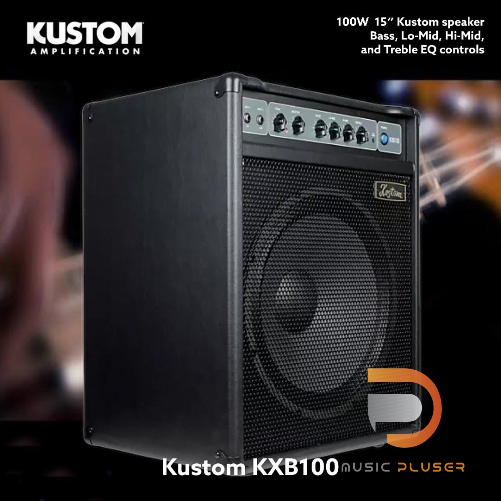 Kustom KXB100 แอมป์กีต้าร์เบสขนาด 100วัตต์ ลำโพง 15 Kustom พร้อมปรับ ...