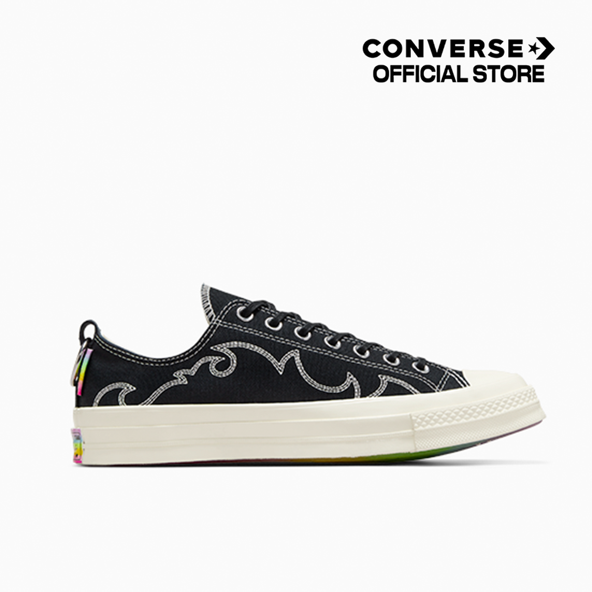 CONVERSE รองเท้าผ้าใบ CHUCK 70 PRIDE OX BLACK UNISEX (A10215C) A10215CU ...