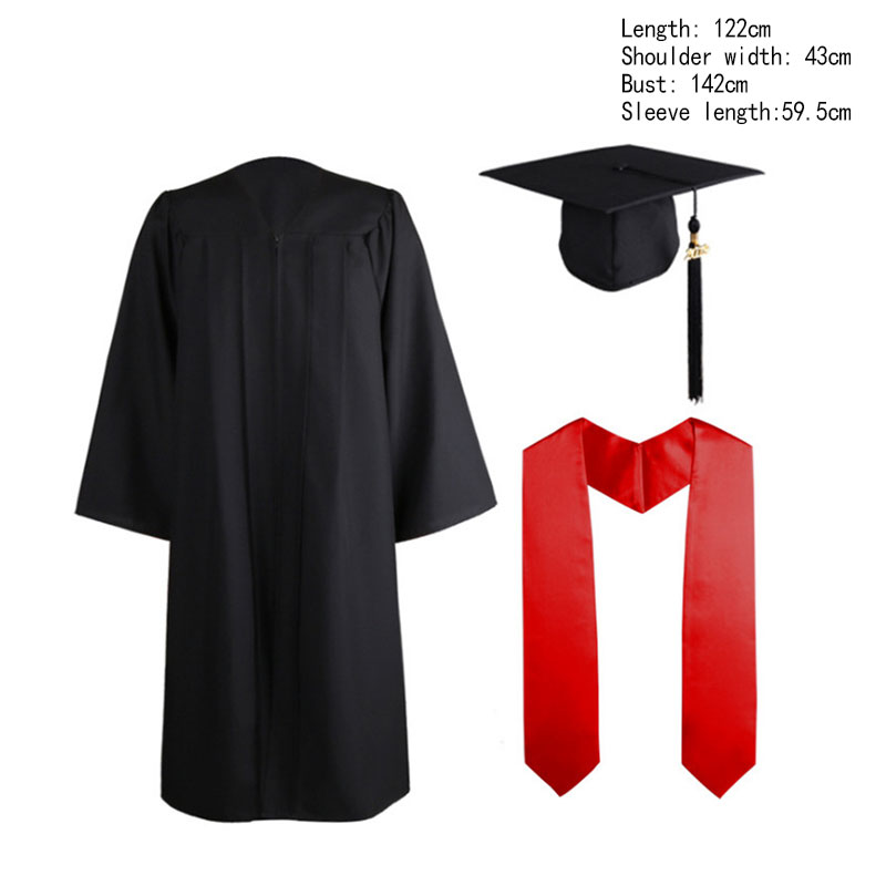 [StarryBaby]Bachelor Robes+hat Set University Graduation Gown Student ...