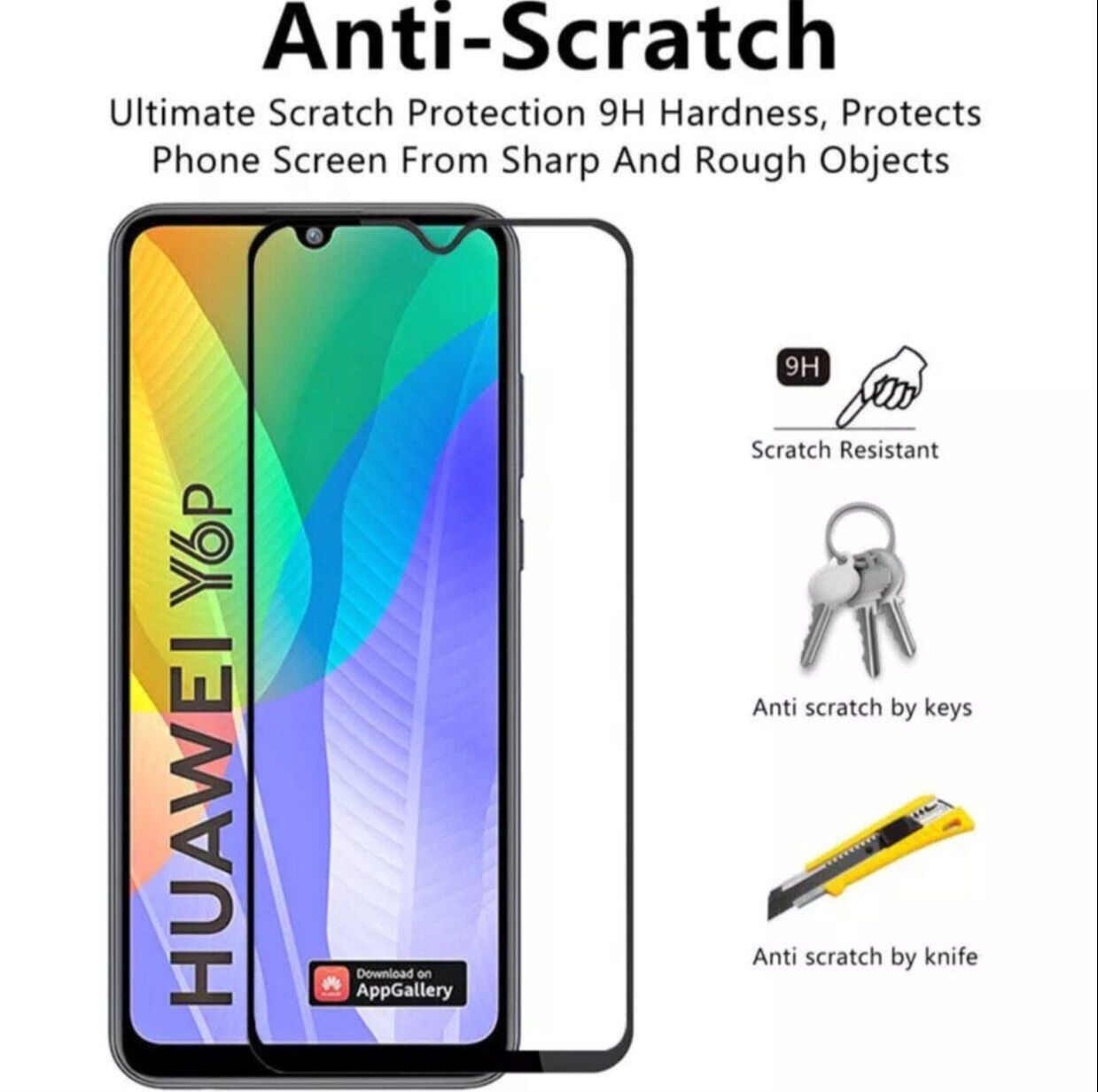 ฟิล์มกระจก เต็มจอ For Huawei P40 Y6s Y9s Y5P Y6P Y7P Y9Prime Nova7 Nova7i Nova6 Mate30 เต็มจอกาว ...