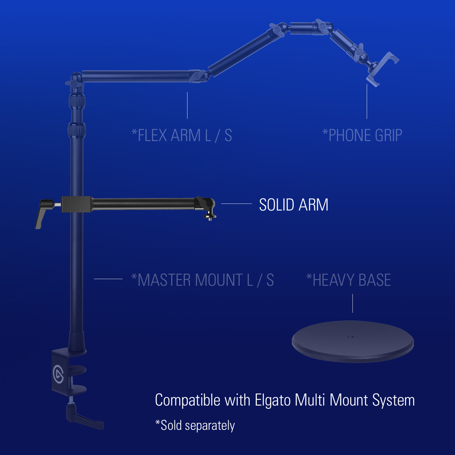 Elgato Streaming Accessories MULTI MOUNT SYSTEM - SOLID ARM - Corsair - ThaiPick