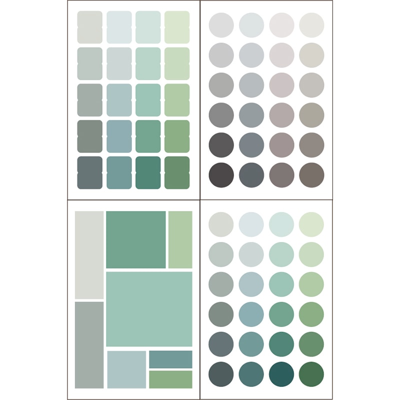 Journamm 76pcs dot Morandi color Index stickers scrapbook album journal ...