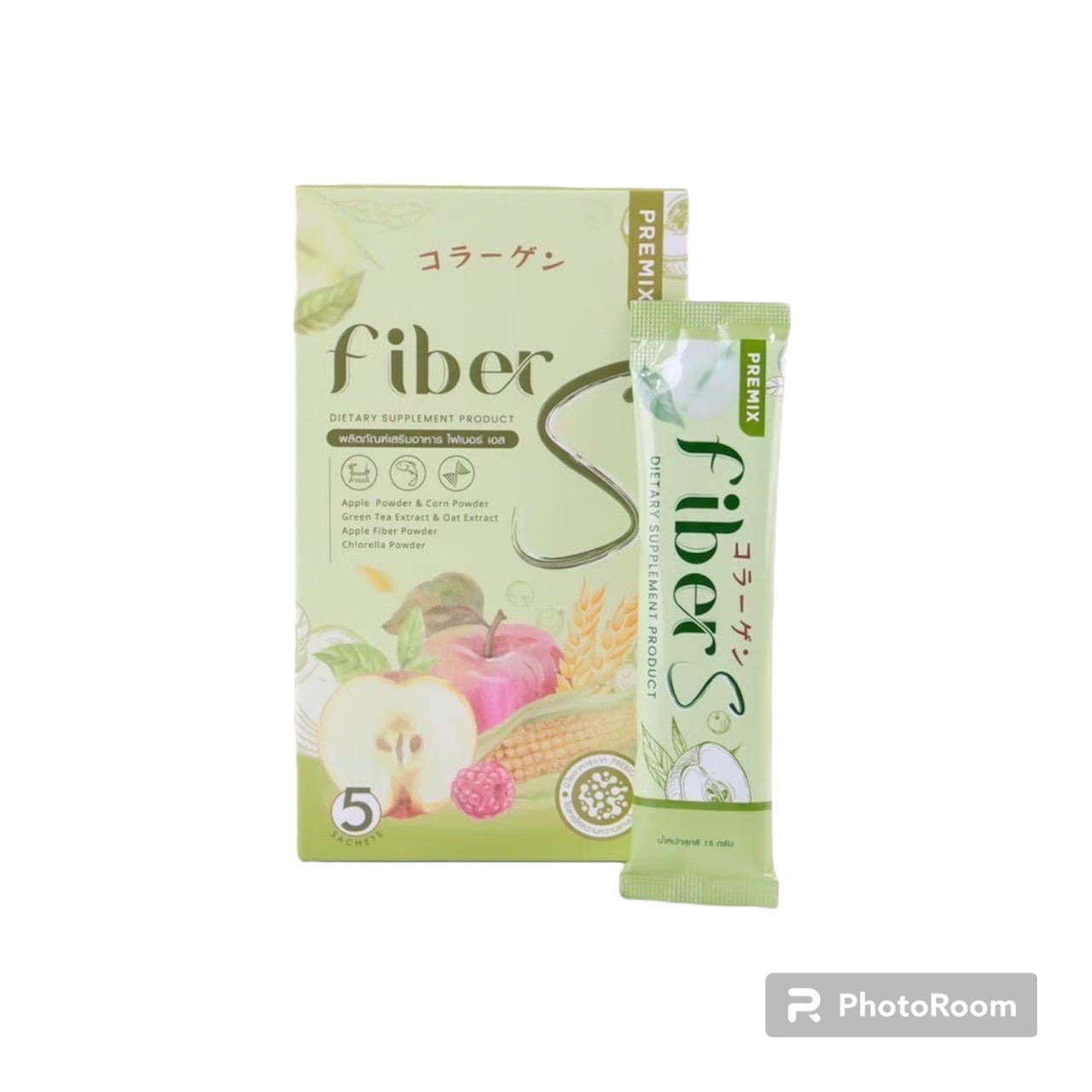 ไฟเบอร์บอสหนุ่ม Premix Fiber S ไฟเบอร์เอส บรรจุ 5ซอง (1กล่อง ) | Lazada ...