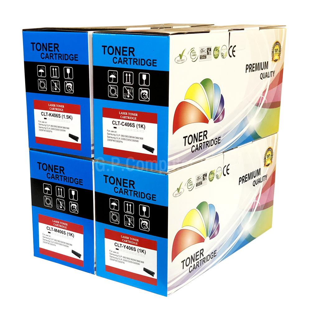 Color Box ตลับหมึกเลเซอร์ SAMSUNG CLT-406S K,C,M,Y CLP-360/CLP-365/CLP ...