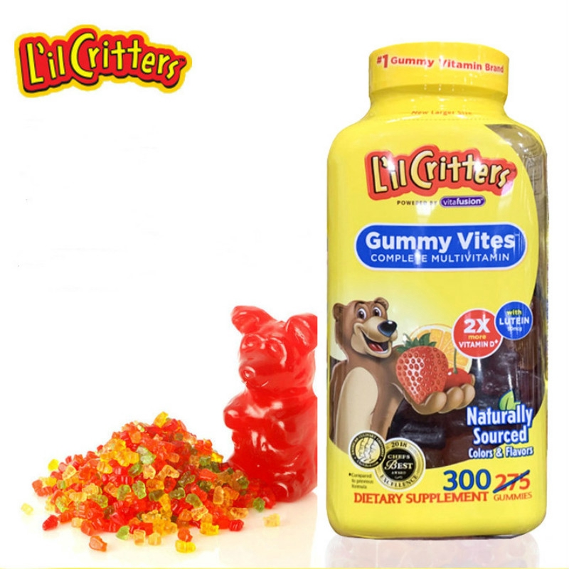 SALE USA Imported 300 Capsules Lil Critters Bears Gummy Vites Complete ...