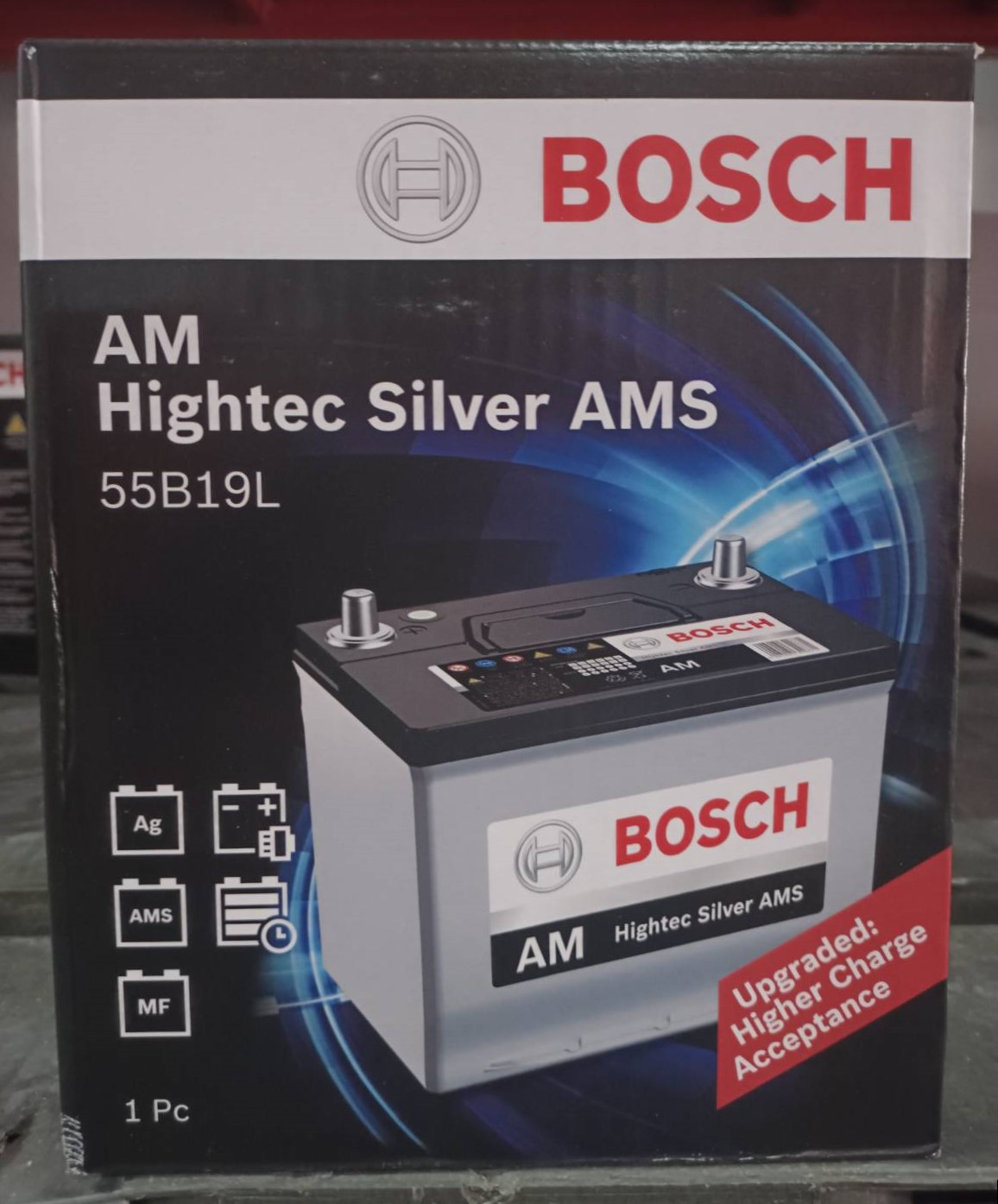 BOSCH 55B19L Hightec Silver AMS# รับประกัน15เดือน#แบตเตอรี่แห้ง# 41แอมป์ #แบตเตอรี่รถยนต์#รองรับ ...
