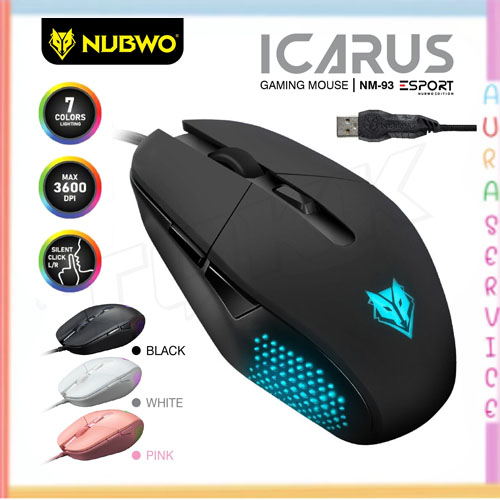 GAMING NUBWO NM-60 GAMING OPTICAL MOUSE USB เม้าส์เกมมิ่ง ออฟติคอล ...