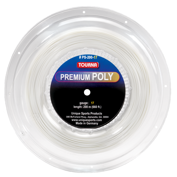 TOURNA เอ็นไม้เทนนิส Premium Poly Tennis string (สีขาว) เอ็นโพลี ทนทาน ...