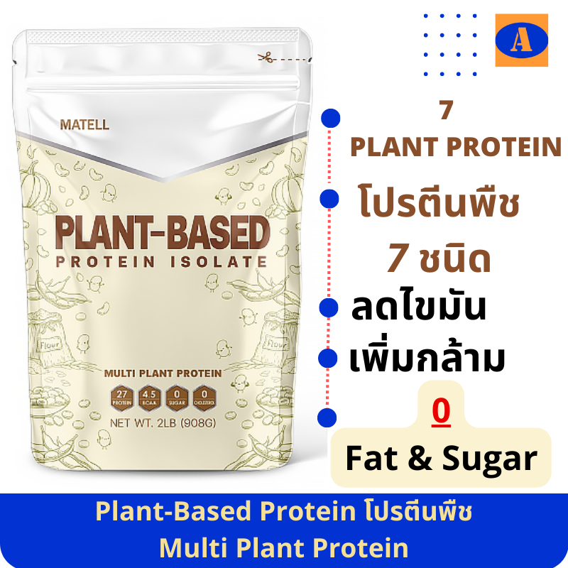 Plant-Based Protein Isolate Non Whey นอนเวย์ แพลนต์เบสด์ ไอโซเลท โปรตีน ...