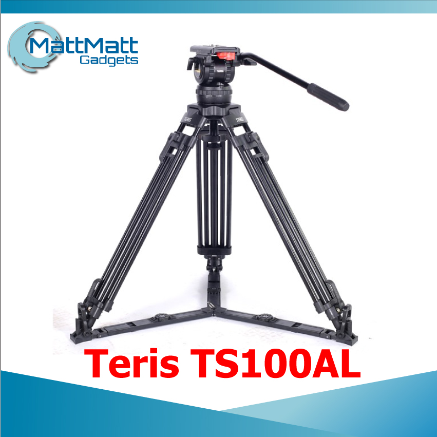 Teris TS100AL Fluid Head and Tripod Kit (Payload 12KG / Aluminium ...