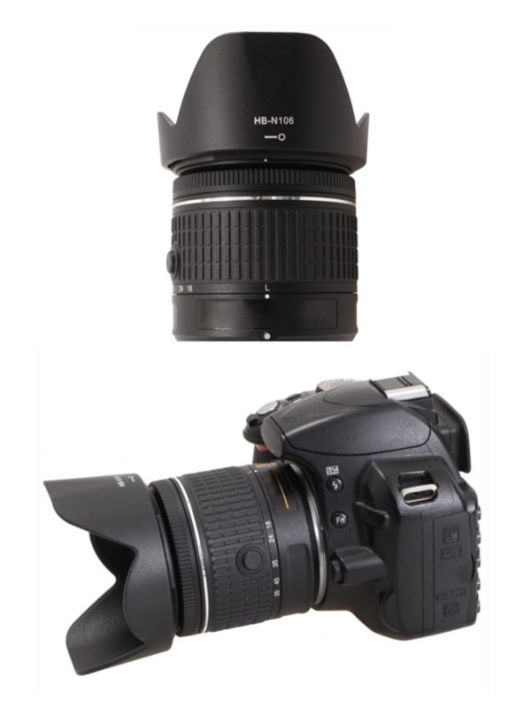 Nikon Lens Hood เทียบเท่า HB-N106 Lens AF-P DX NIKKOR 18-55mm f/3.5-5.6G VR, 1 NIKKOR VR 10 ...