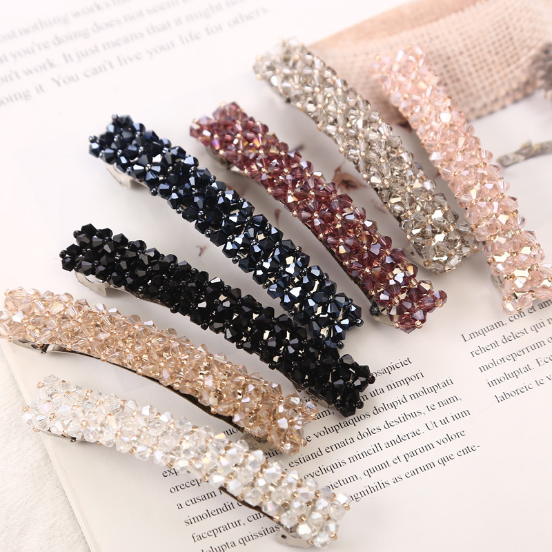 Fashion Crystal Rhinestones Women Hair Pins Four Rows of Crystal ...