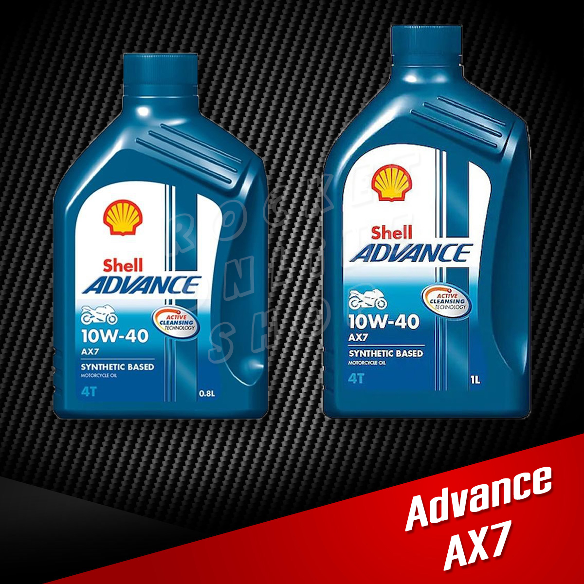 น้ำมันเครื่อง Shell Advance AX7 0.8L. และ 1L. กึ่งสังเคราะห์ ...