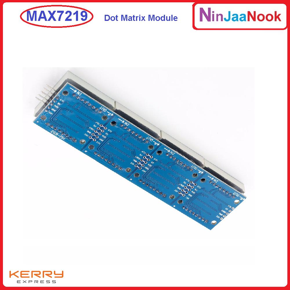 จอแสดงผลพร้อมสาย MAX7219 Dot Matrix Module Microcontroller 4 In One ...