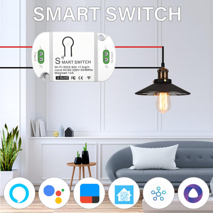 EWeLink Smart Switch Mini WiFi+Bluetooth-compatible+2.4G Remote Control ...