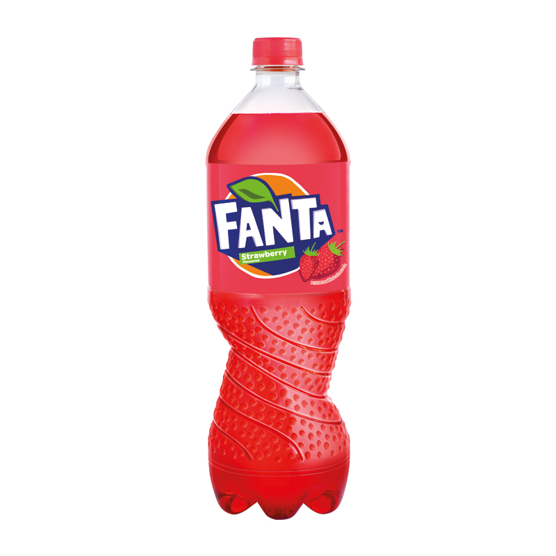แฟนต้า น้ำอัดลม น้ำแดง 1 ลิตร 12 ขวด Fanta Soft Drink Strawberry (Red ...