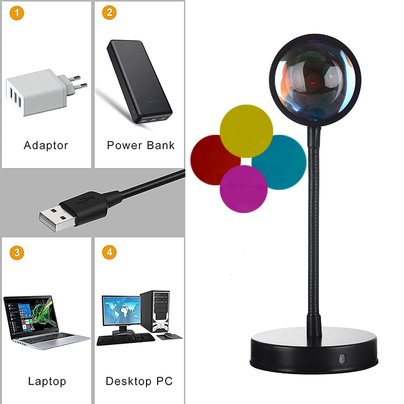 15 in 1 Sunset Light Projector Table Lamp for Living Room,Bar, Bedroom ...