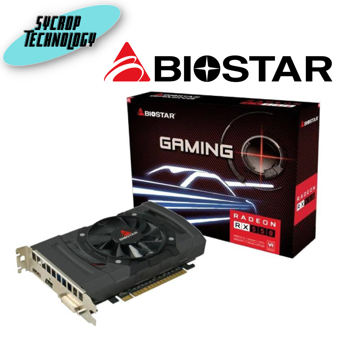 การ์ดแสดงผล VGA BIOSTAR RADEON RX 550 - 4GB GDDR5 (VA5505RF41-SBHRA-BS2 ...
