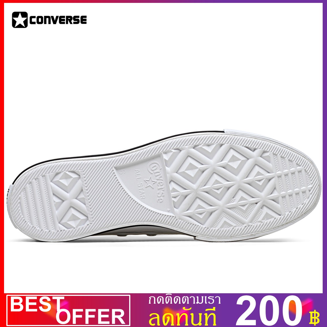 [[ ลิขสิทธิ์แท้ ]] CONVERSE หน้ง White Leather Chuck Taylor All Star ...