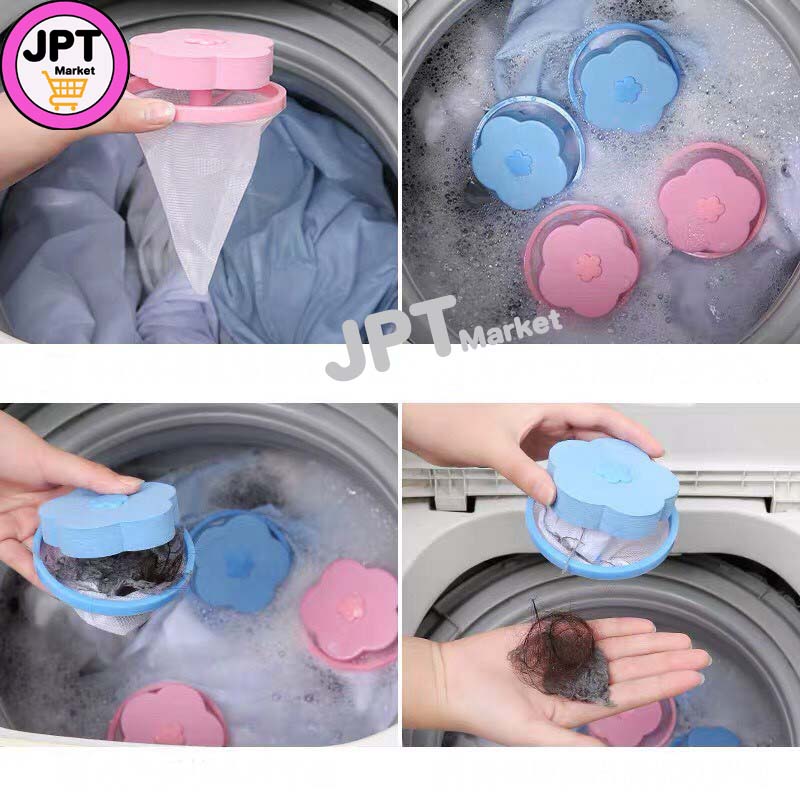 JPT Market ️ถุงกรองสิ่งสกปรกในเครื่องซักผ้า ที่กรองเศษสกปรกในเครื่องซักผ้า ตาข่ายดอกไม้ กรอง ...