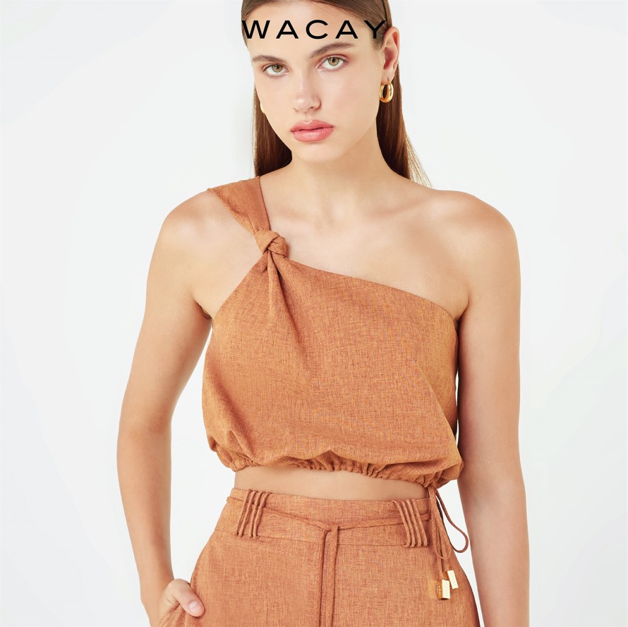 WACAY - Sally Top เสื้อ ไหล่เดียว ดีไซน์ผูกปม 3 สี - WACAY - ThaiPick