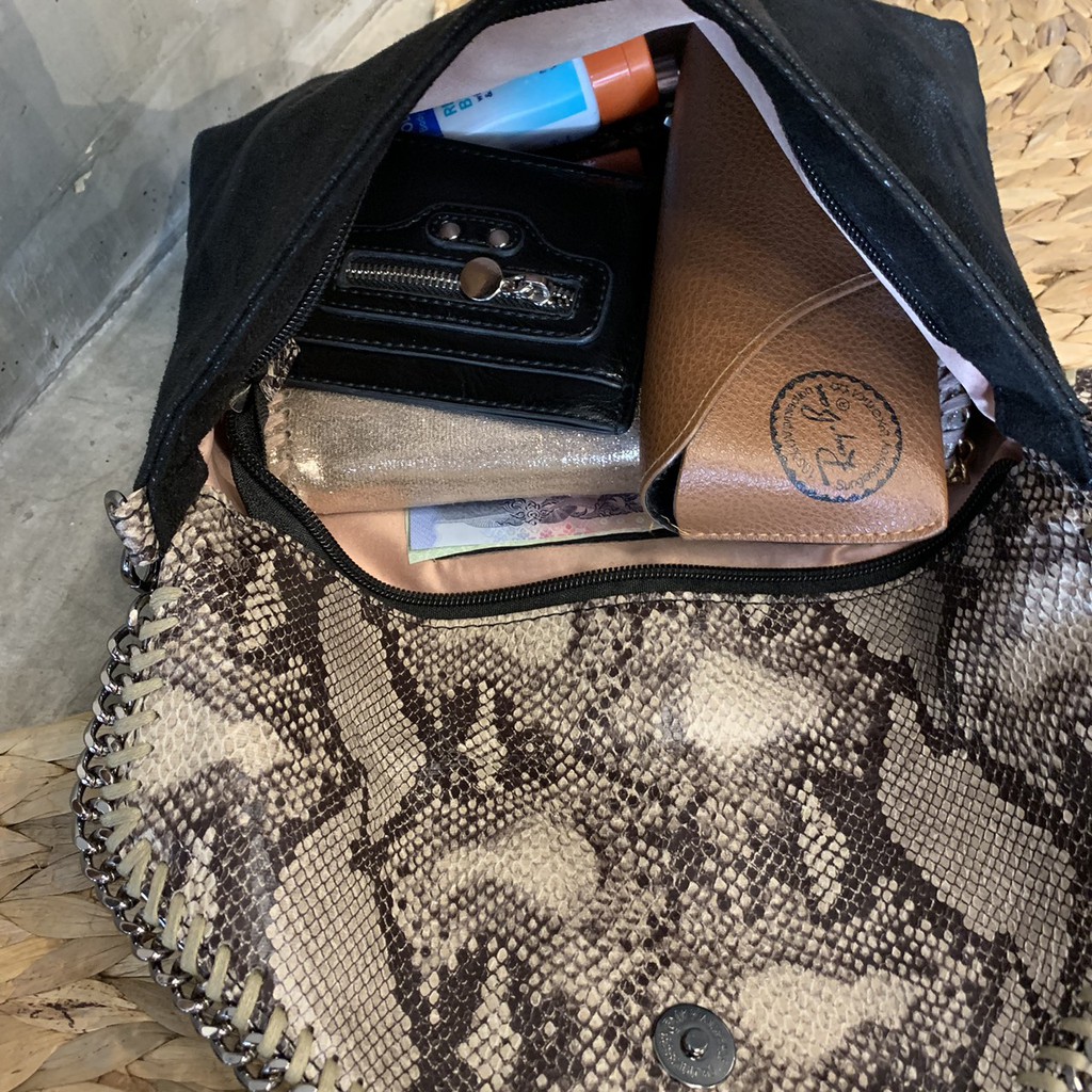 Crab Brand Python 2Way Bags กระเป๋าลายหนังงู/ทูโทน - CrabcrabStore - ThaiPick