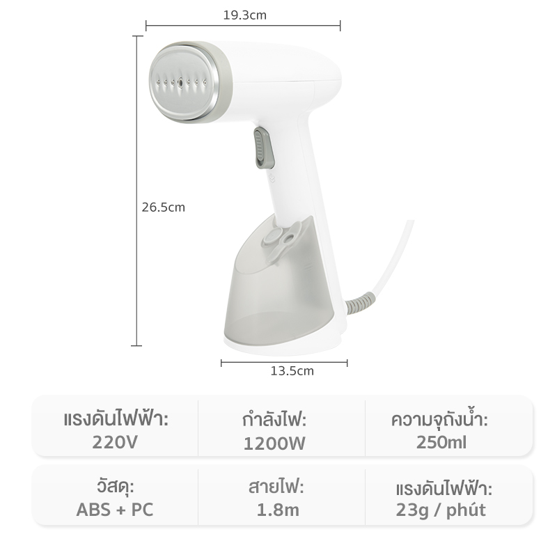 INSSA Life X Simplus เตารีดไอน้ำ ความจุ 250ML เตารีดไอน้ำแบบมือถือ พกพาสะดวก สำหรับใช้ในครัว ...