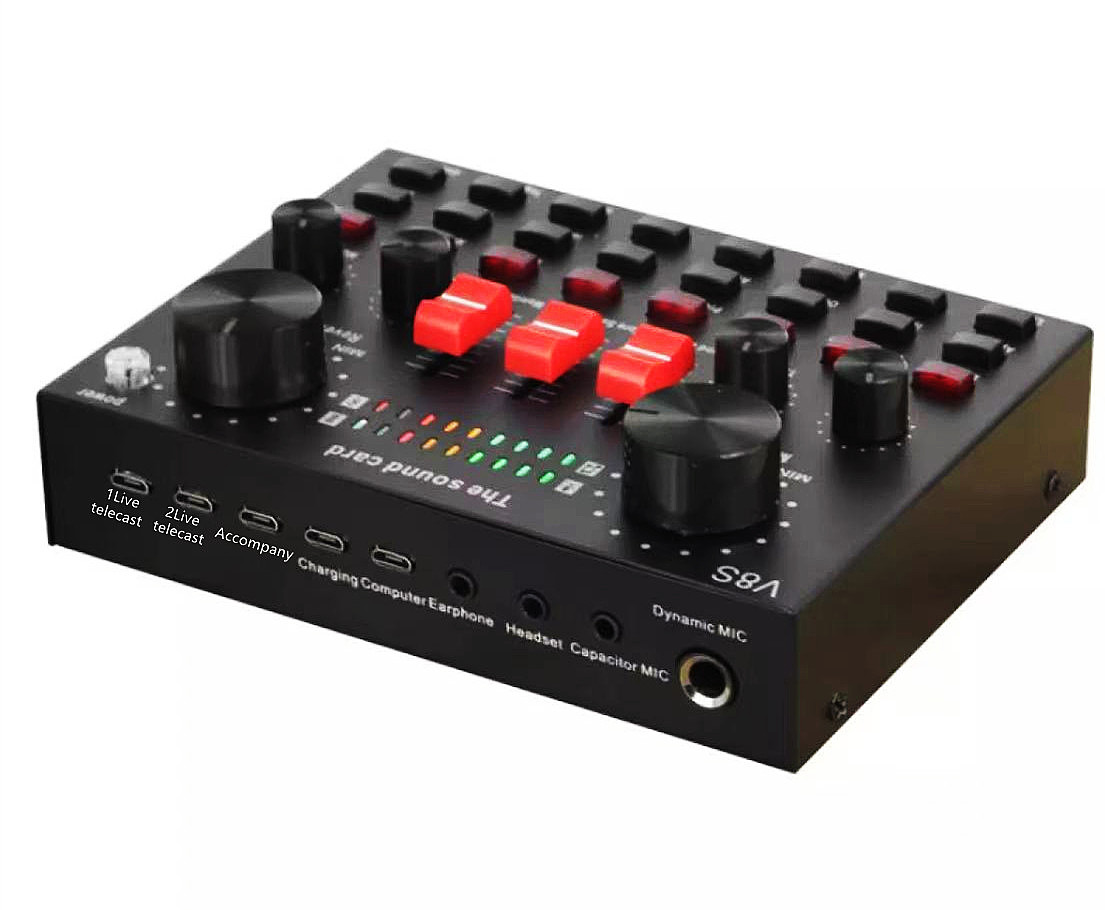 V8S Audio Live Sound Card การ์ดเสียง for Phone Computer USB Headset ...