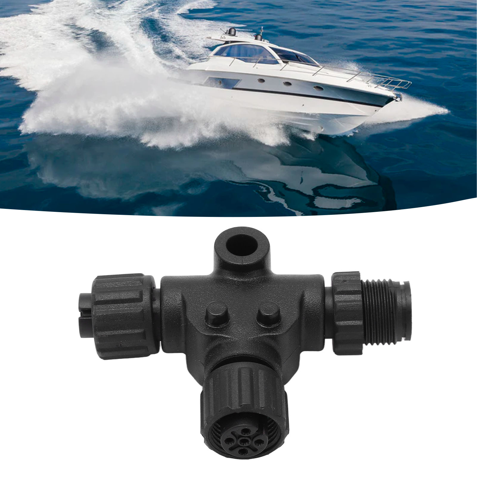 สำหรับ NMEA 2000 T Connector 3 พอร์ต 5Pin M12 ด้าย IP67 กันน้ำสำหรับ ...