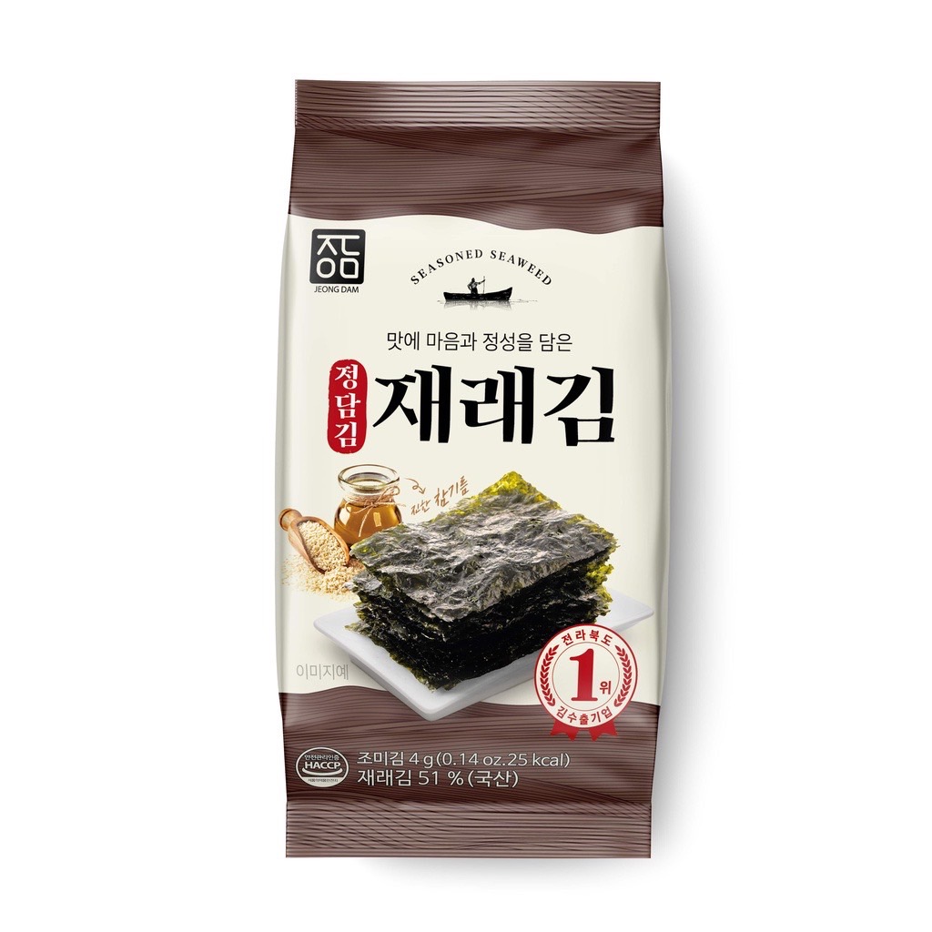 สาหร่ายเกาหลี รสออริจินอล Jeong Dam Gim original 4g정담김 | Lazada.co.th