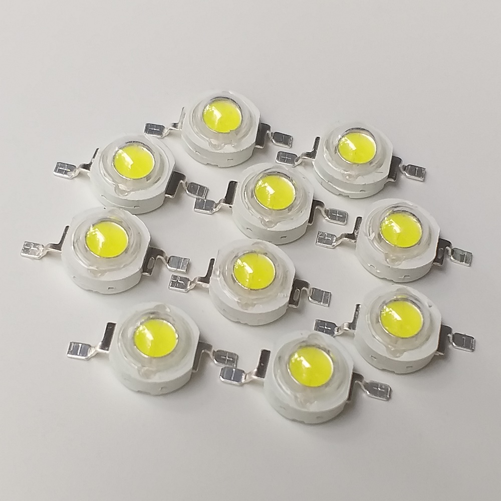 10Pcs LED Lamp Cool White 1 Watt / 3V-3.4V หลอด LED จำนวน 10 ชิ้น ...