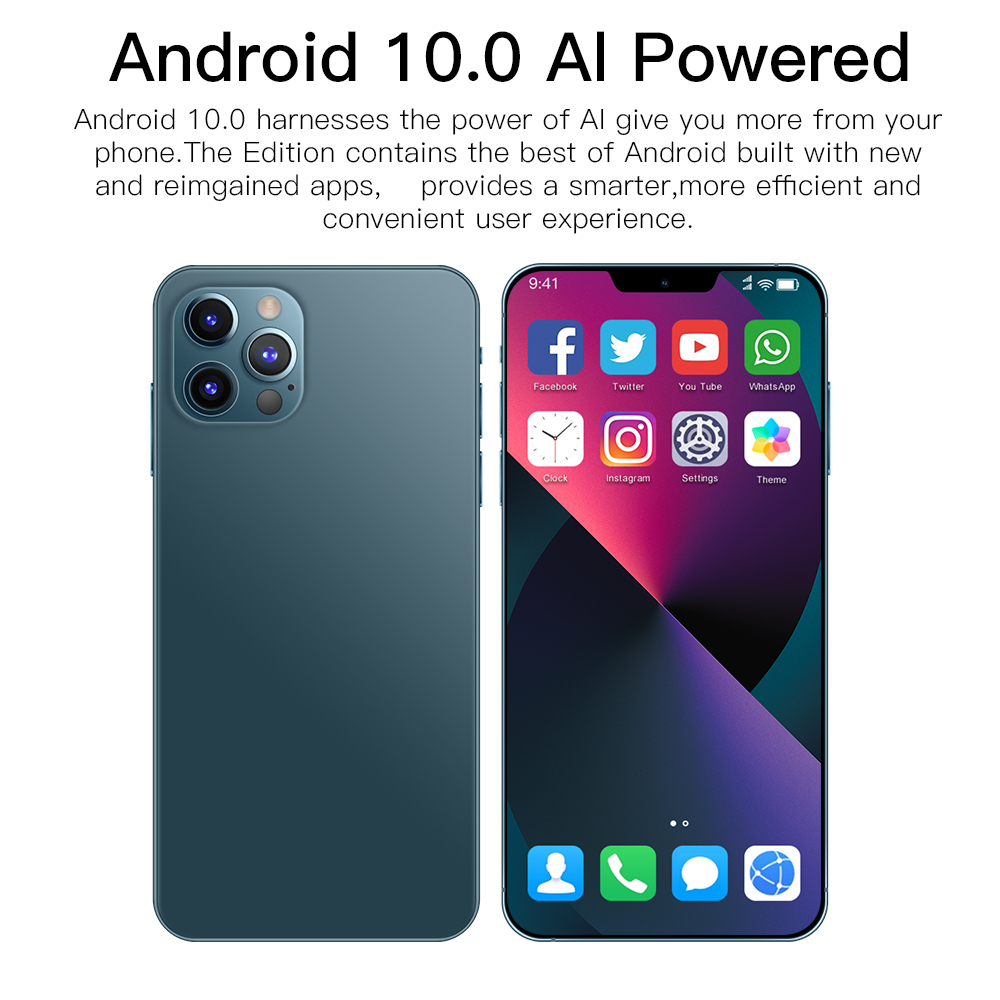 โทรศัพท์มือถือ iP13 Pro Max มือถือ 6GB / 128GB 6.7 นิ้ว เครื่องศูนย์ ...