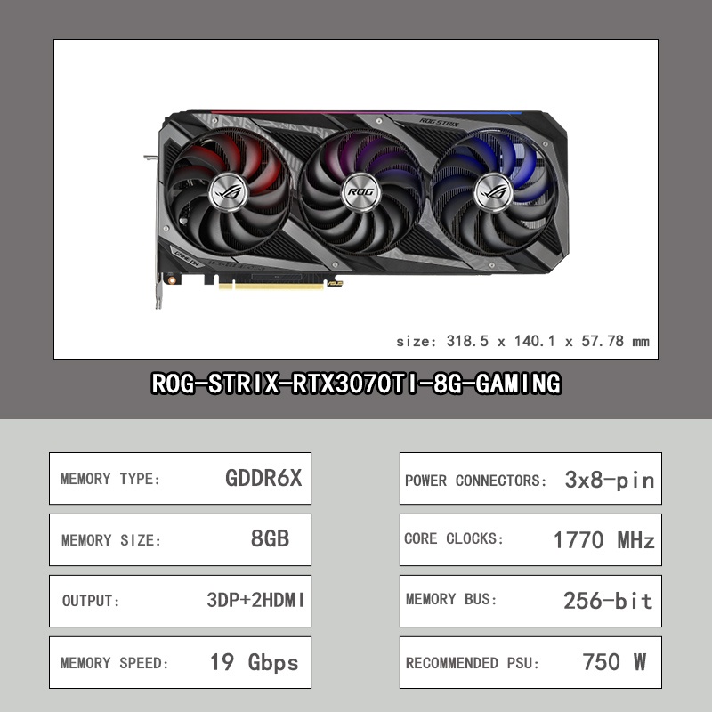 กระแสน้ำASUS ROG STRIX RTX3070TI O8G GAMING / TUF RTX 3070Ti 08G Video ...